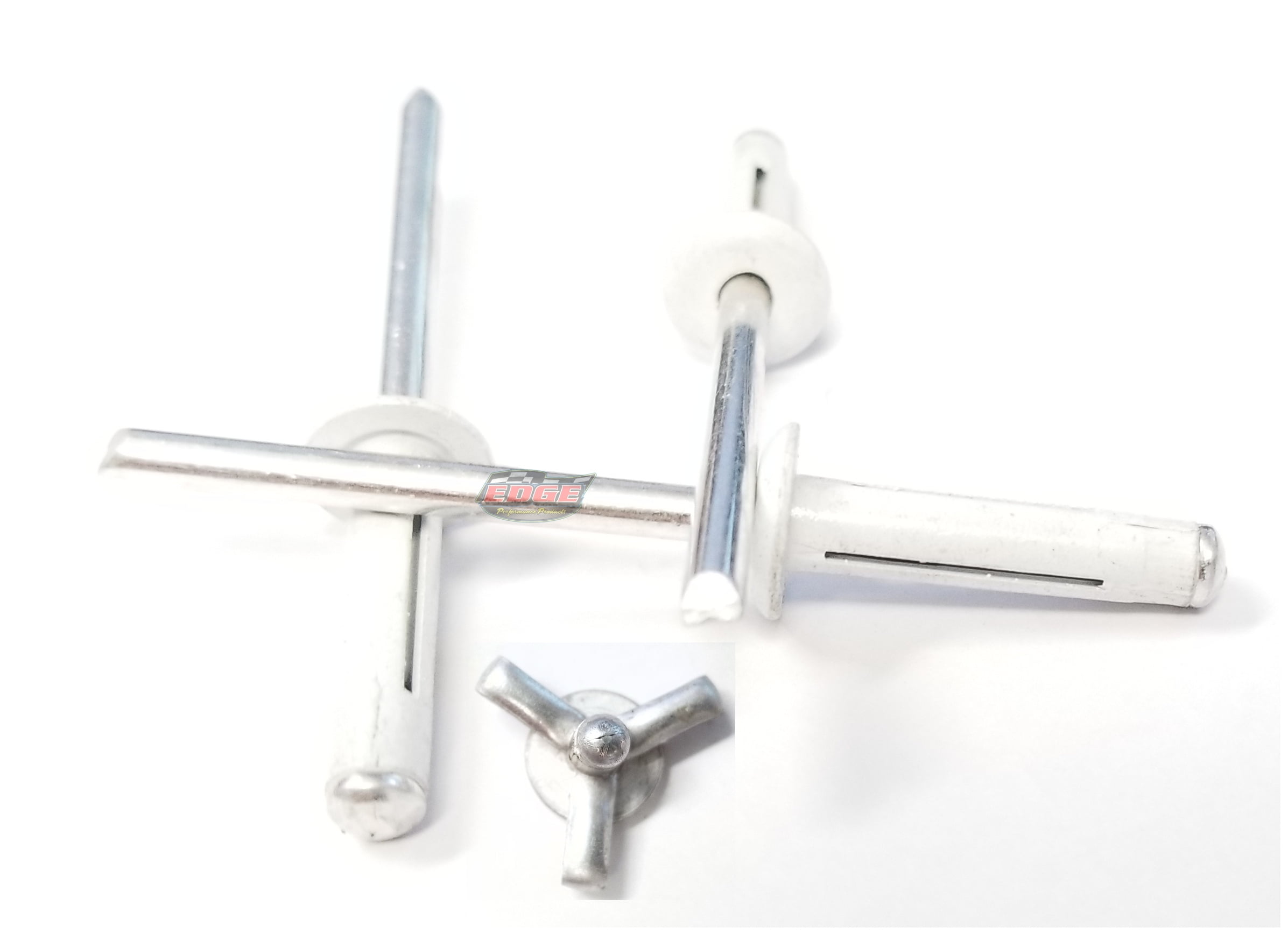 White Pop Rivets 3/16" Tri-Fold Small Aluminum Head Steel Mandrel .040 ...