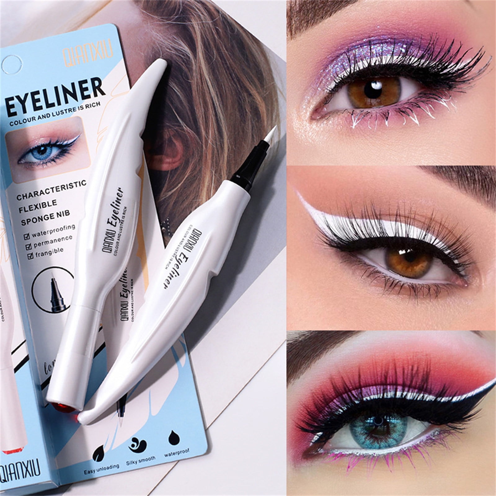 White Eyeliner Pen | Super Fine Precision Tip for Effortless Design ...