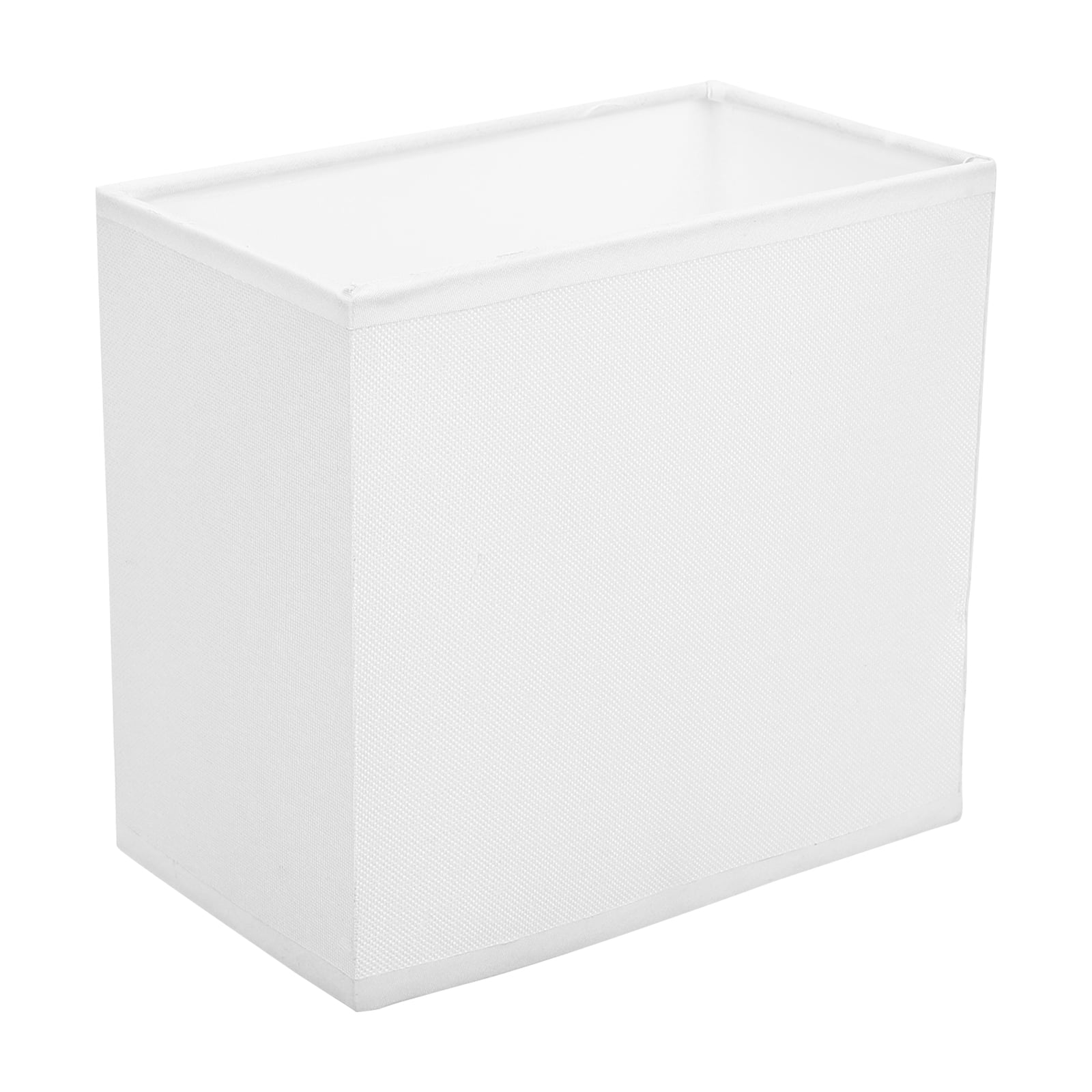 White Fabric Rectangular Lamp Shade 27 Spider Construction - Walmart.com