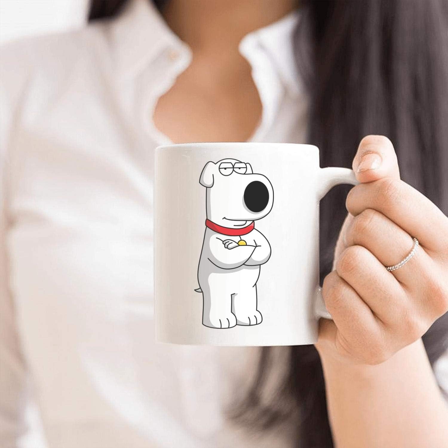 White Family-Guy-Brian-Griffin- Mug Simple Coffee Cup Water Office ...