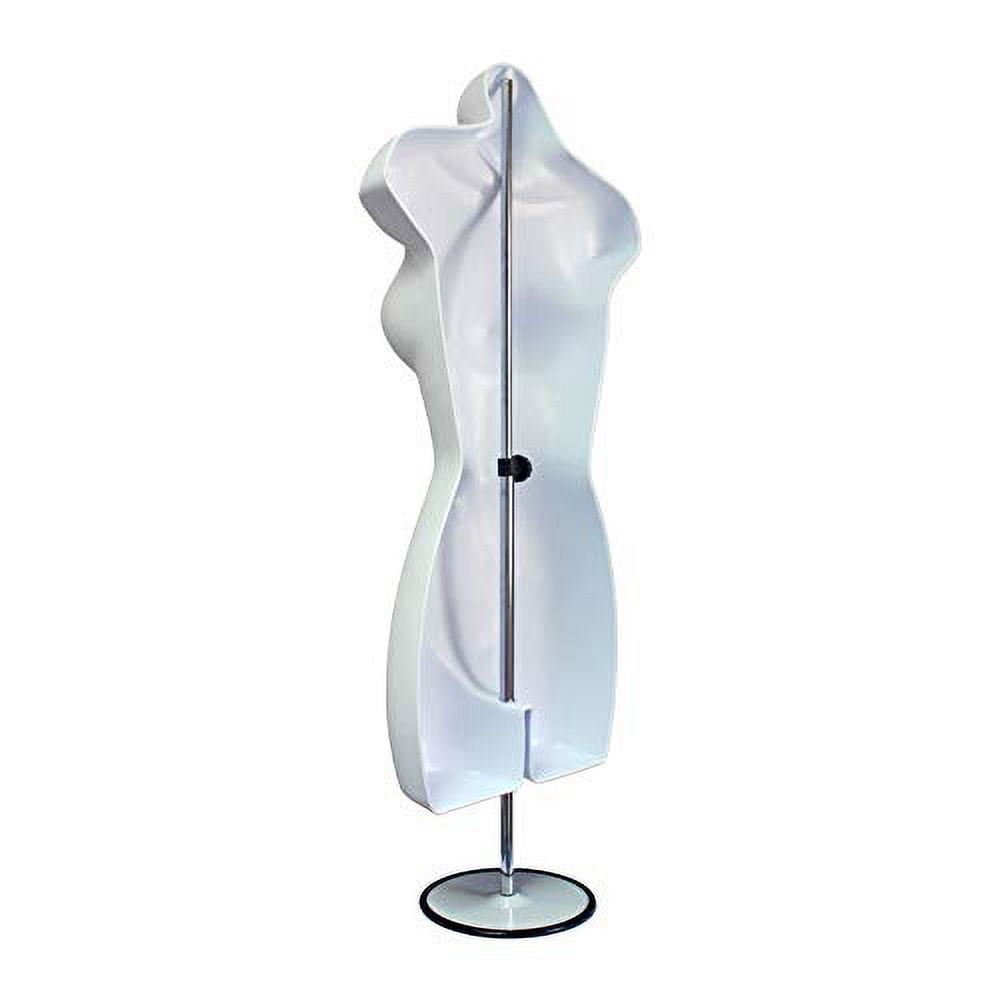 White Female Mannequin Hip Long Hollow Back Body Torso Set w/Metal ...