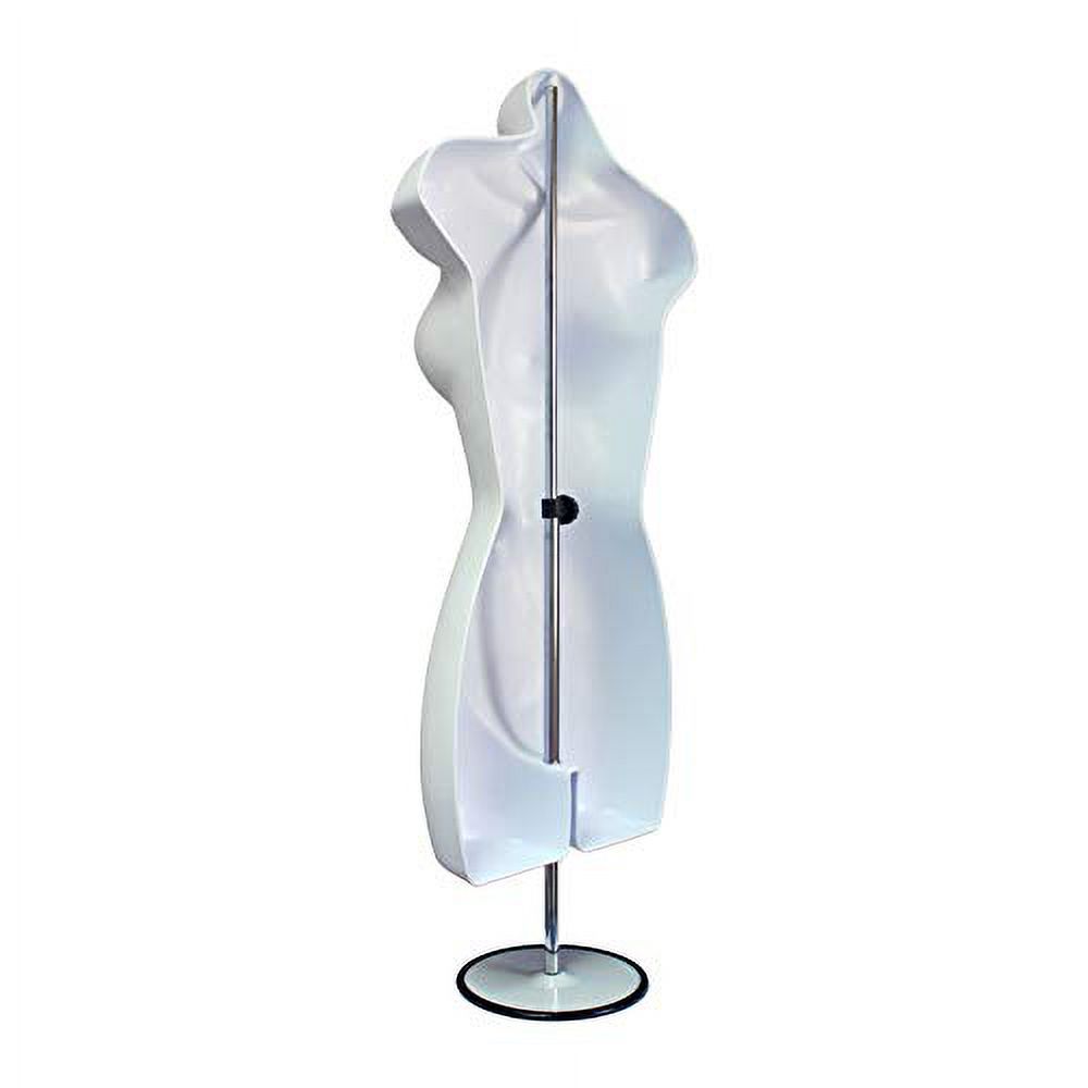 White Female Mannequin Hip Long Hollow Back Body Torso Set w/Metal ...