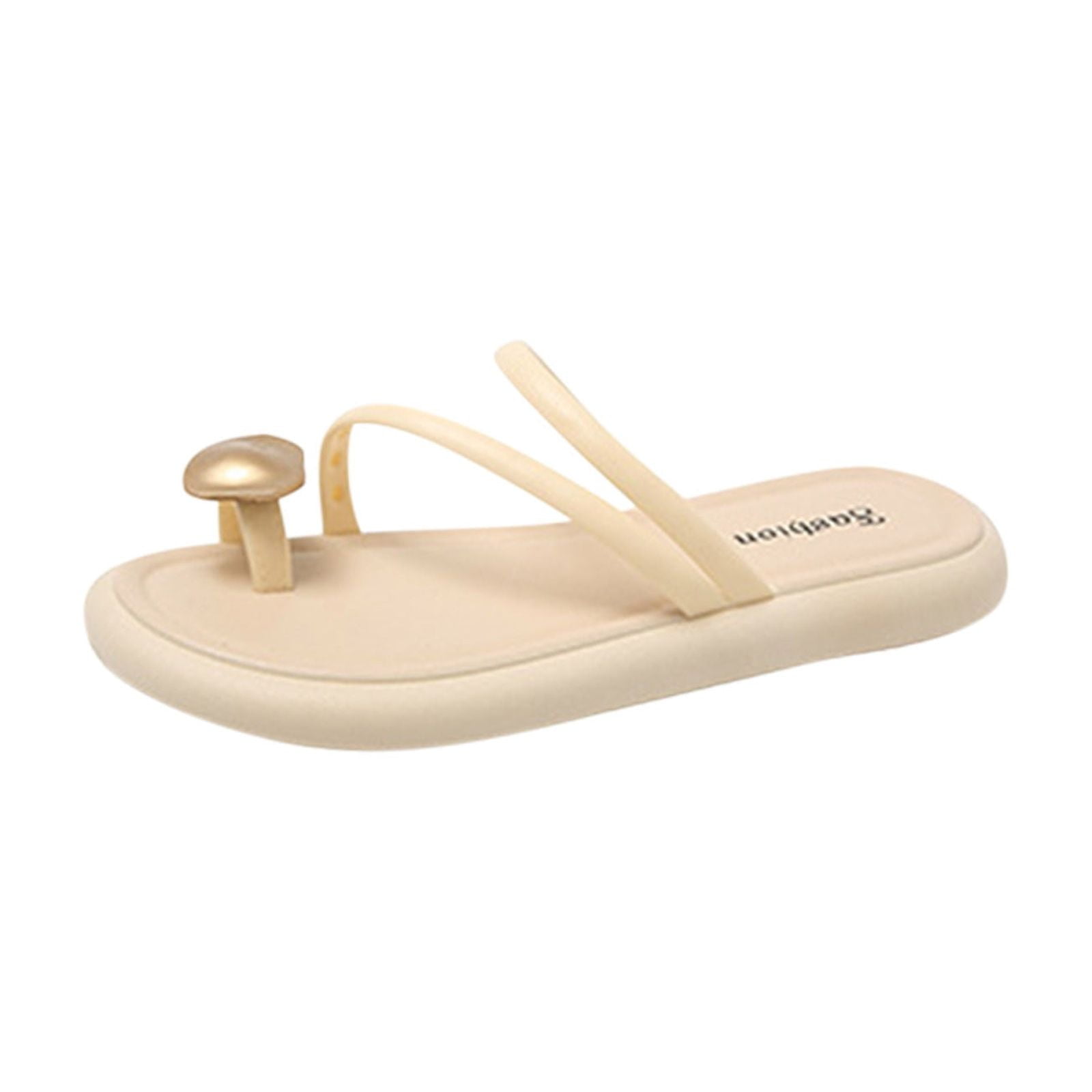 White Female Summer Flip Flops With Pvc Construction For Beach And ...