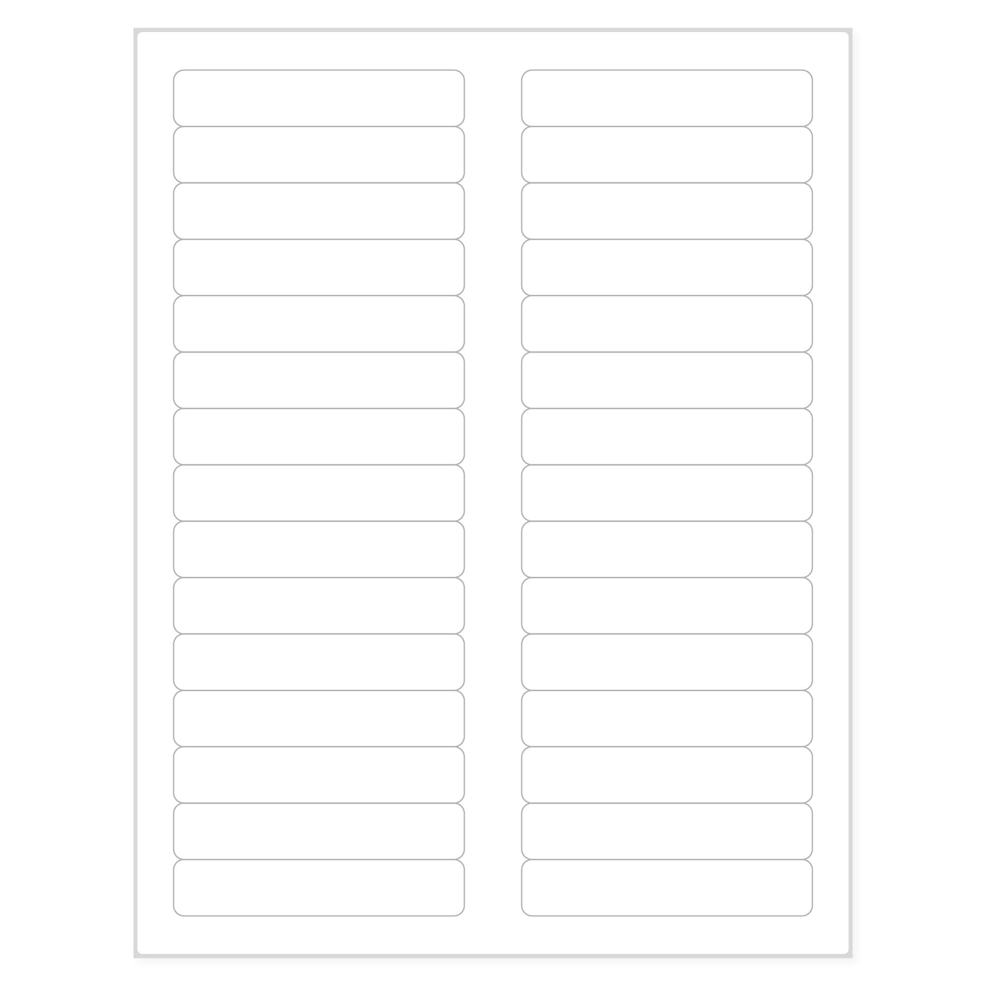 White File Folder Labels 2/3" x 3-7/16" for Laser or Inkjet Printer ...