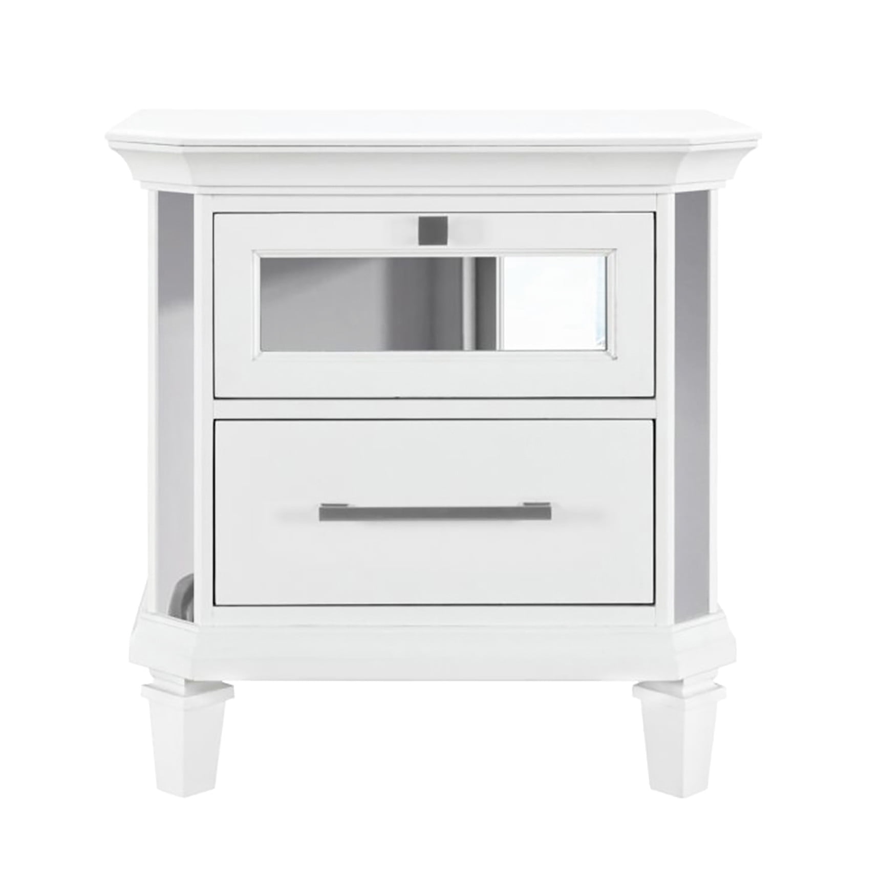 White Finish - Infinity LED & Mirrored - Bedroom Fit - Square Modern 2 ...