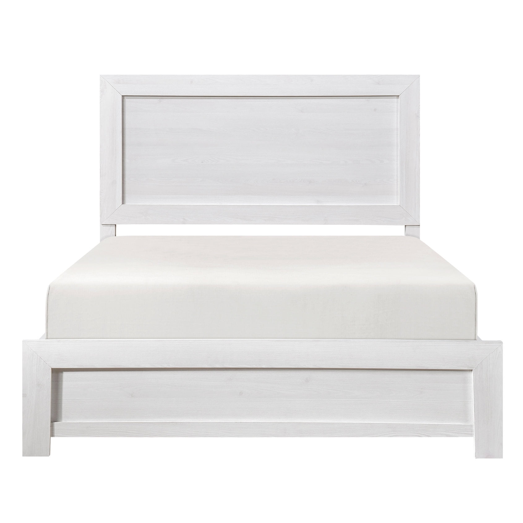 White Finish and Subtle Framing | Full Size Bedroom Bed Frame ...