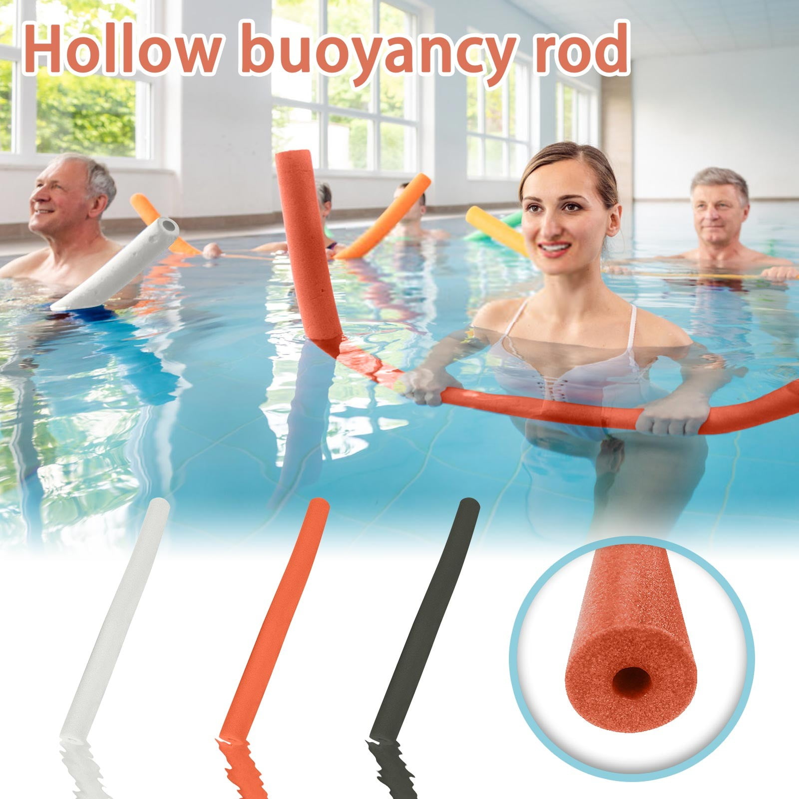 White Floating Pool Noodles Foam Tube, Super Thick Swim Pool Foam ...