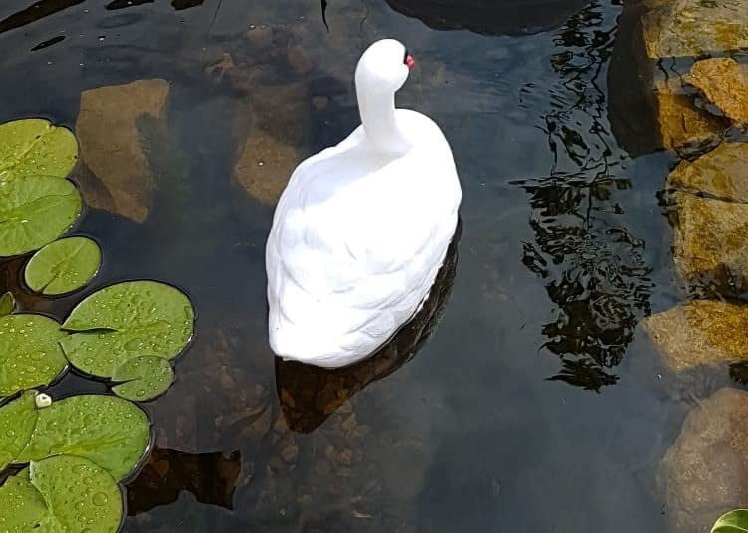 White Floating Swan Decoy, Small Floating White Mute Swan Decoy ...