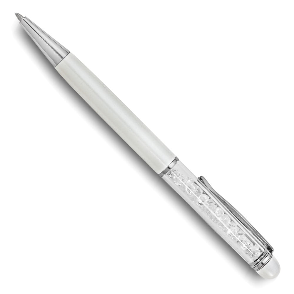 White Floating Swarovski Crystal Ball-point Pen QGM5138 - Walmart.com