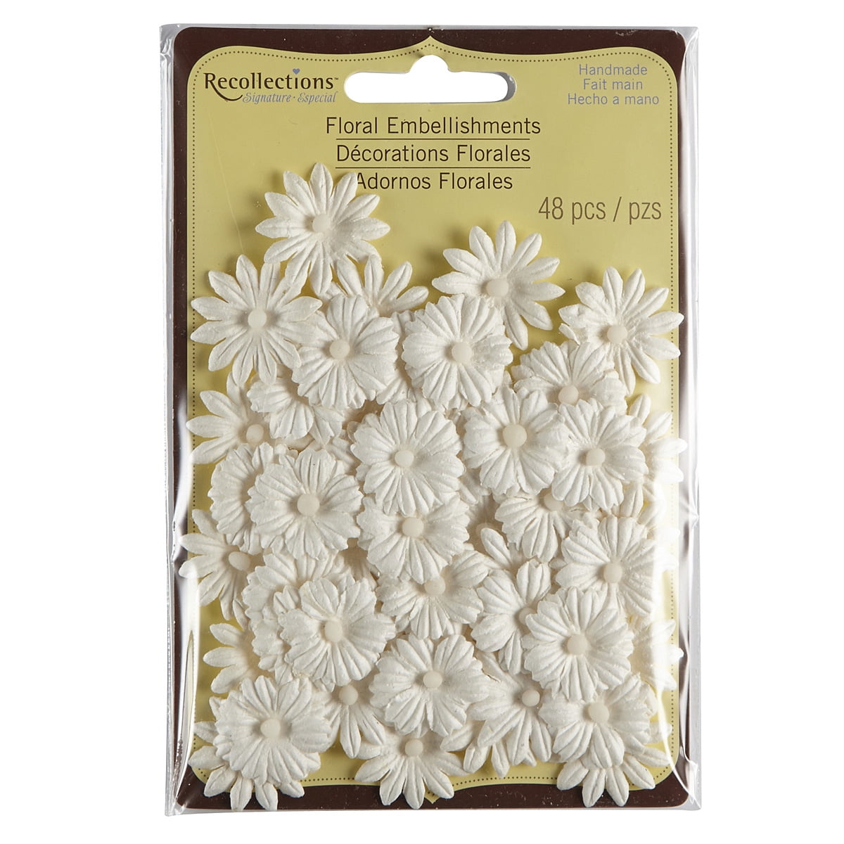 White Floral Embellishments by Recollections - Signature Paper Daisy ...