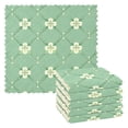 White Floral Kitchen Cloth Dish Towels for Drying Washing Absorbent ...