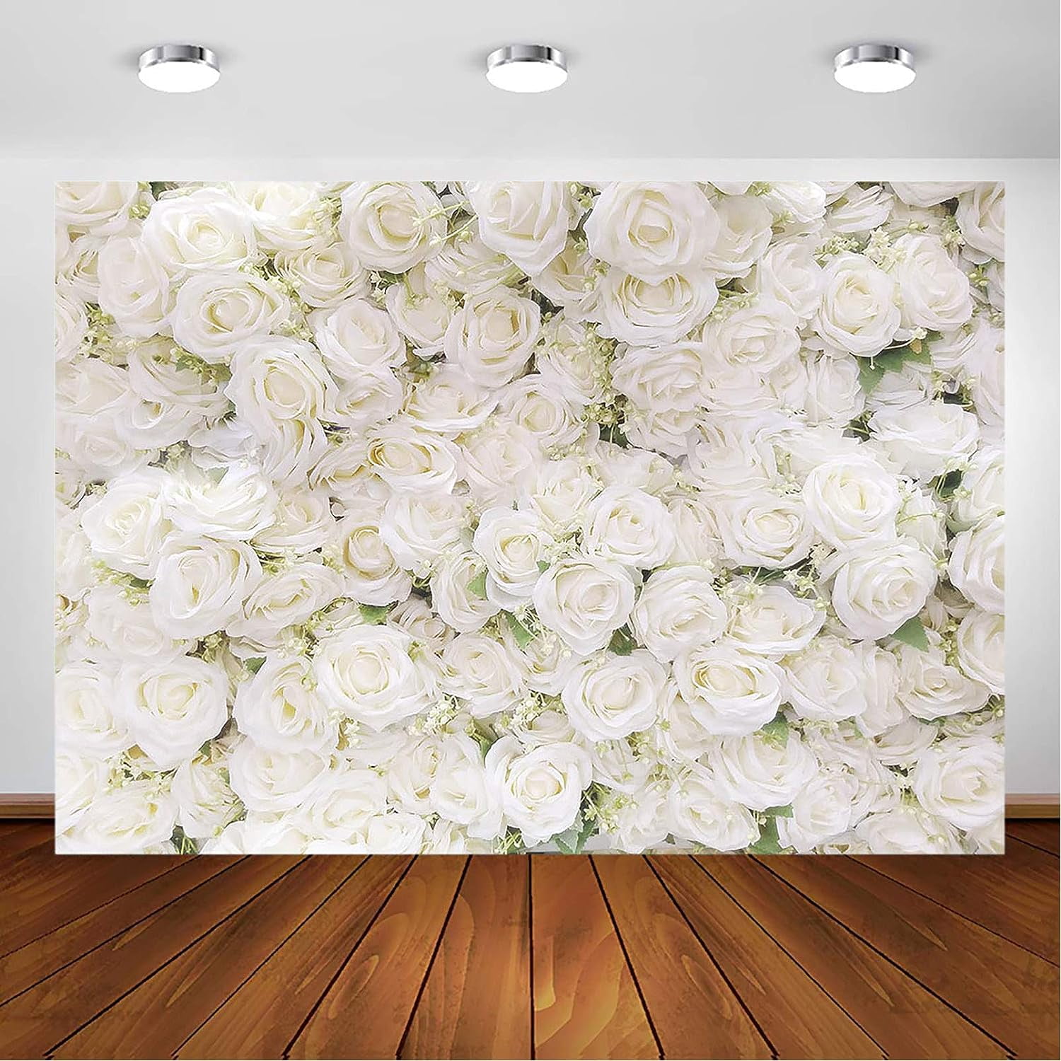 White Flower Backdrop for Party Photoshoot Wedding Floral Wall Bridal ...