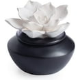 White Flower, Porcelain Passive Essential Oil Diffuser (with 15ml ...