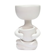 Flower Pot for Houseplants,Ceramic Plant Pot,Creative Sitting Human ...
