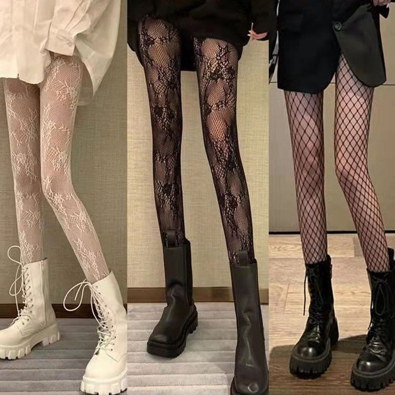 White Flower Rattan Silk Stockings Women's Ultra-thin Pure Desire ...