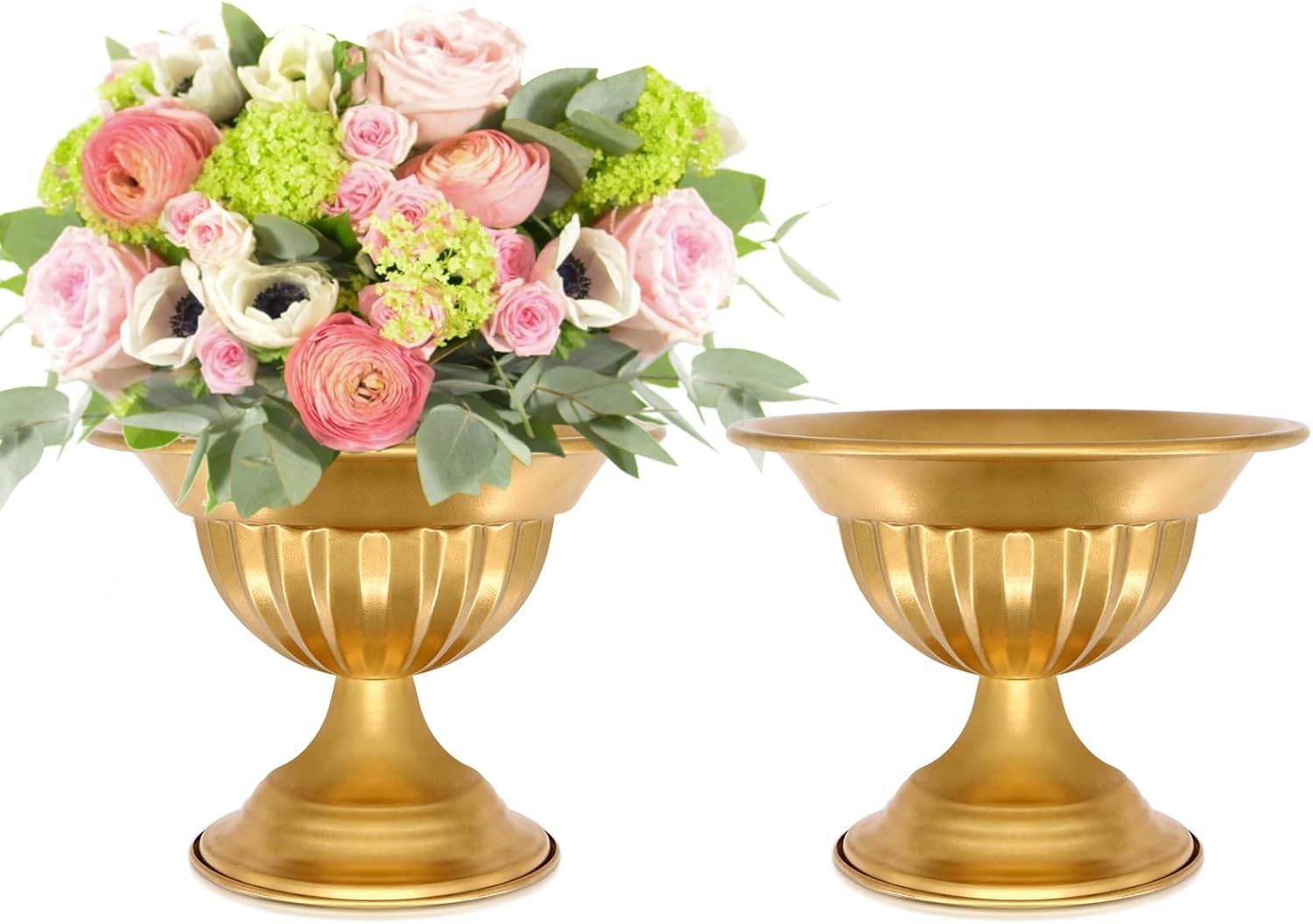 White Flower Vases for Centerpieces: Wedding Compote Bowl 5.1 Inch ...