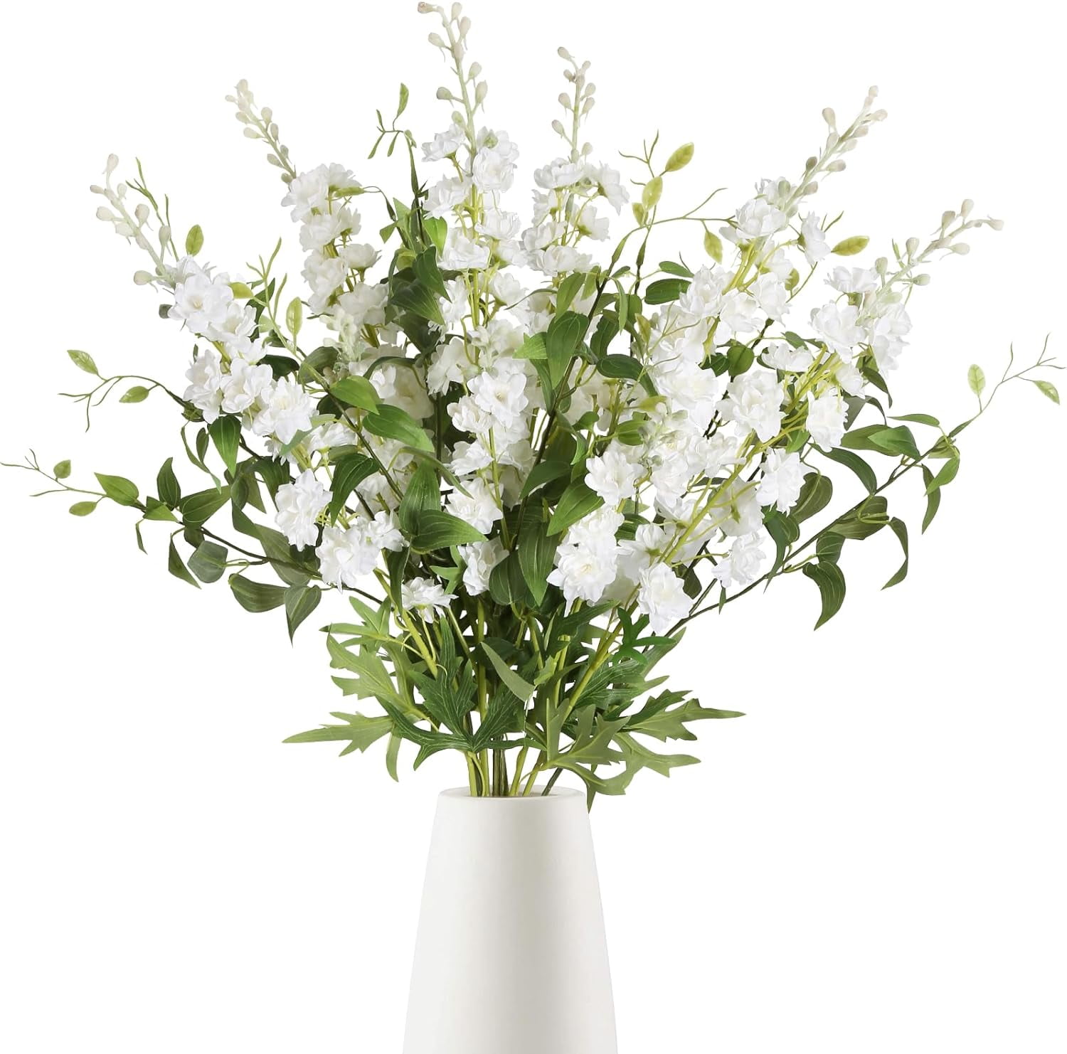 White Flowers Artificial Delphinium for Decoration 9White Delphinium ...