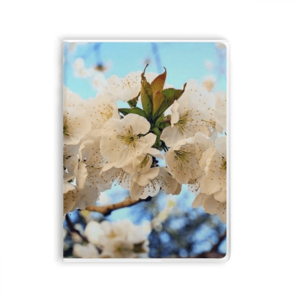 White Flowers Beautiful Rose Notebook Gum Cover Diary Soft Cover ...