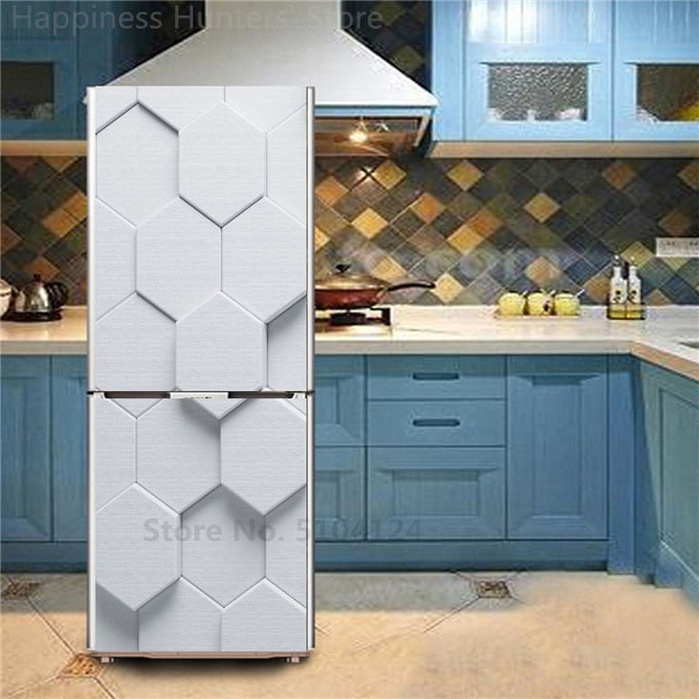 White Flowers Fridge Sticker Self-Adhesive Vinyl Custom Service ...