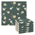 White Flowers Kitchen Cloth Dish Towels for Drying Washing Absorbent ...