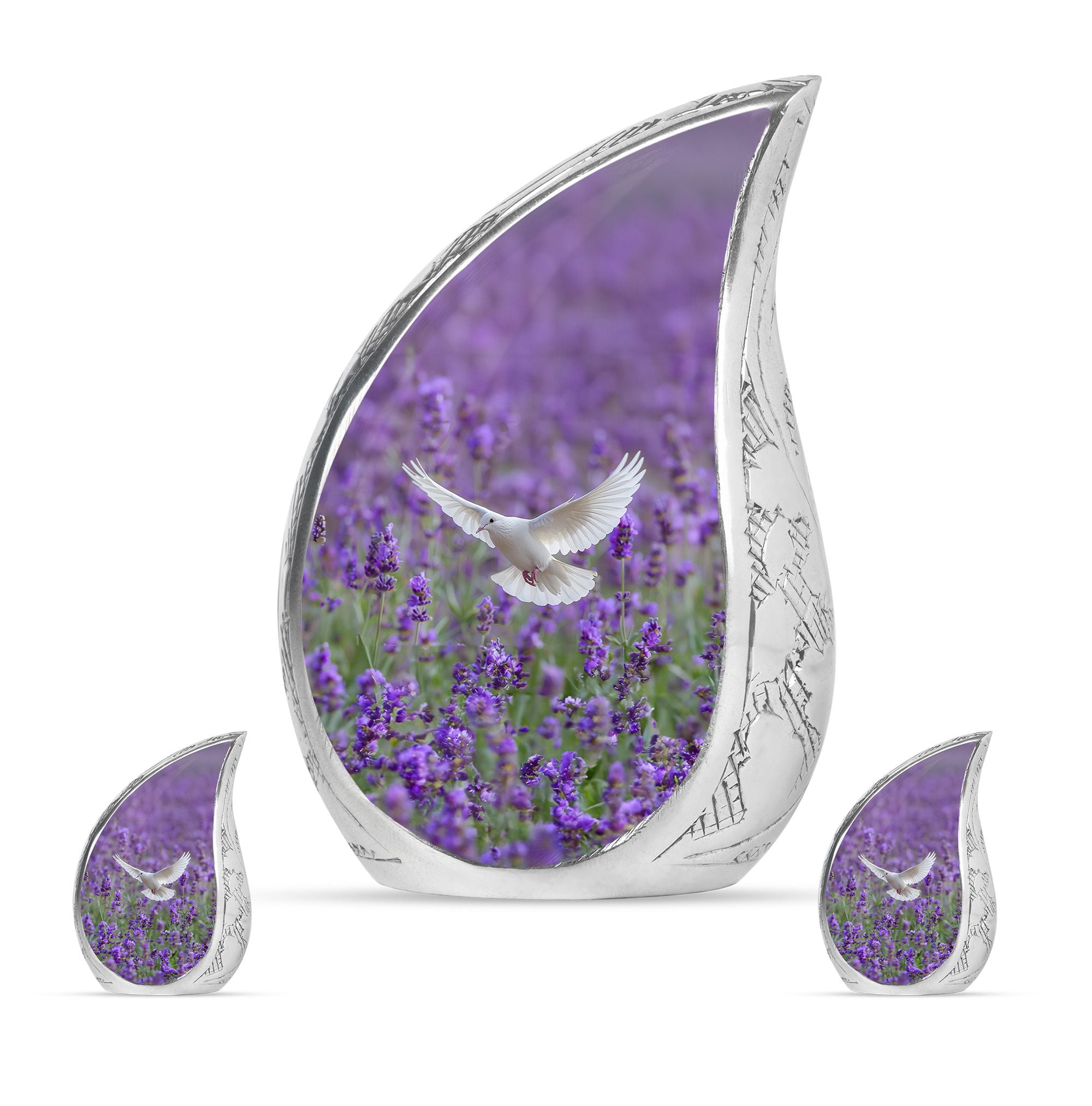 White Flying Dove Large Urn For Ashes Adult Male & Female - Keepsake ...