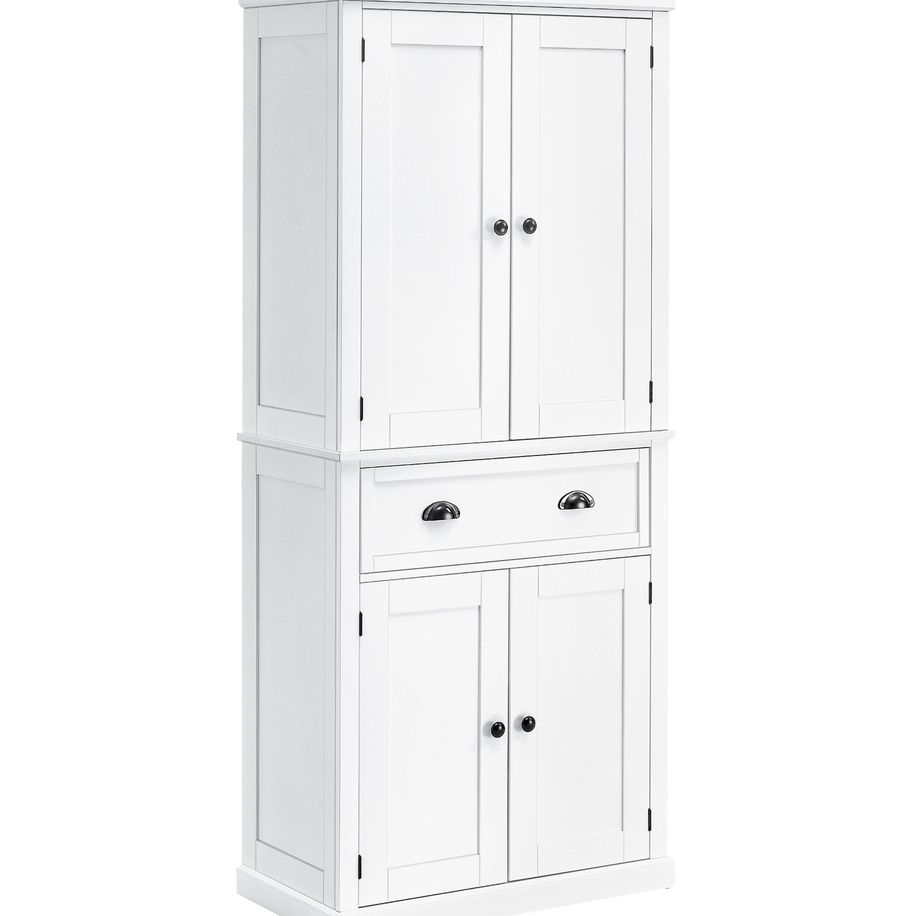 White Freestanding Kitchen Cupboard | Ample Room for Pots and Pans ...