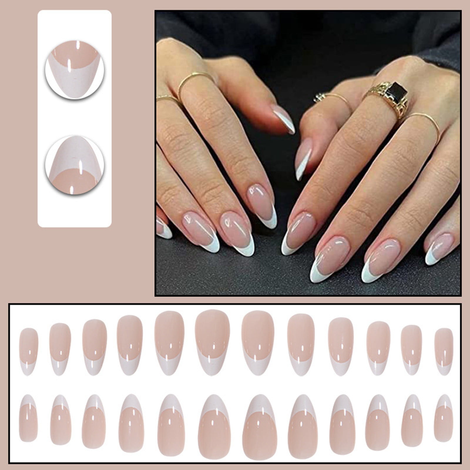 White French Almond Nail Wind Pure Want To Wear A European And Wind 3ml ...