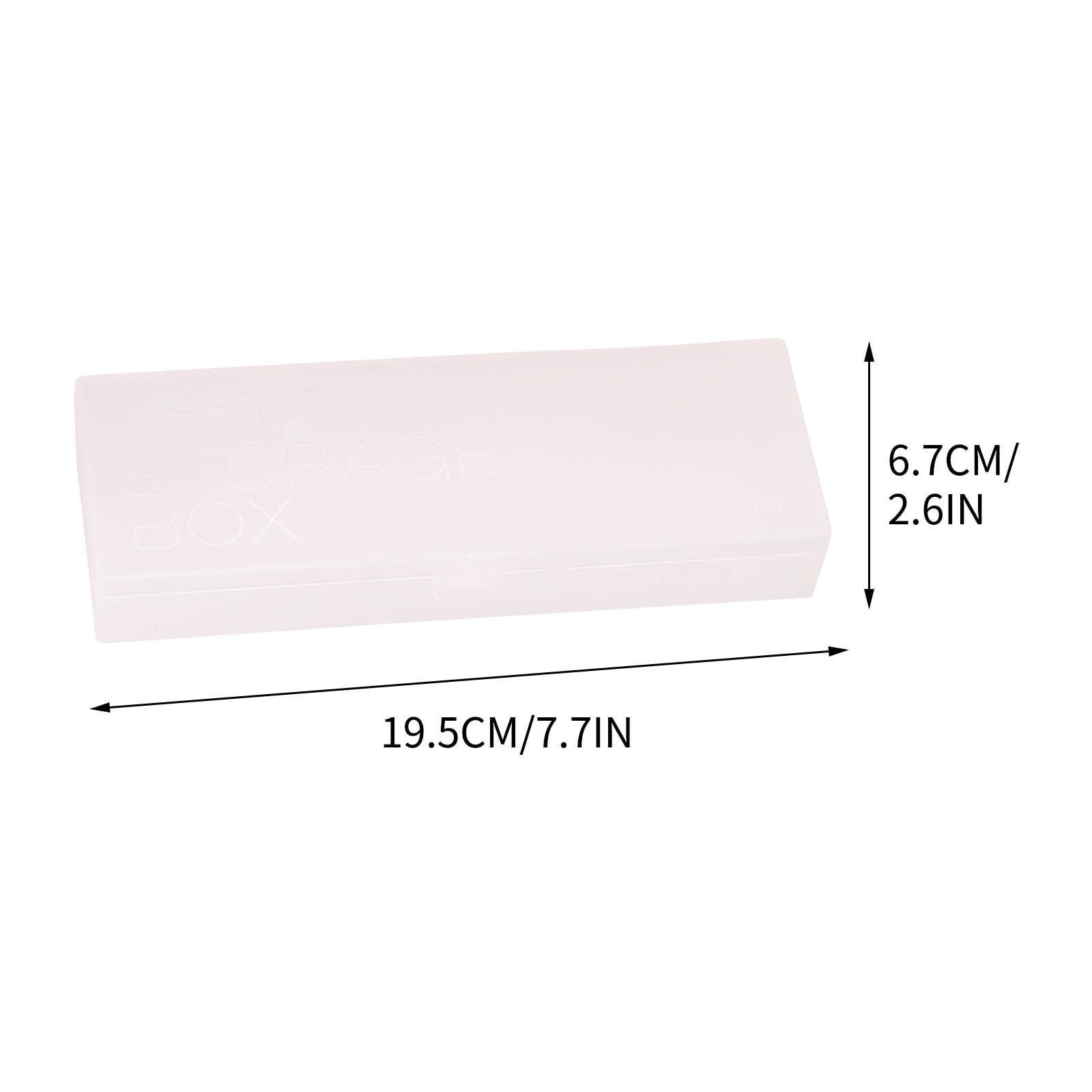 White Frosted Clear Plastic Stackable Pencil Storage Box Featuring ...