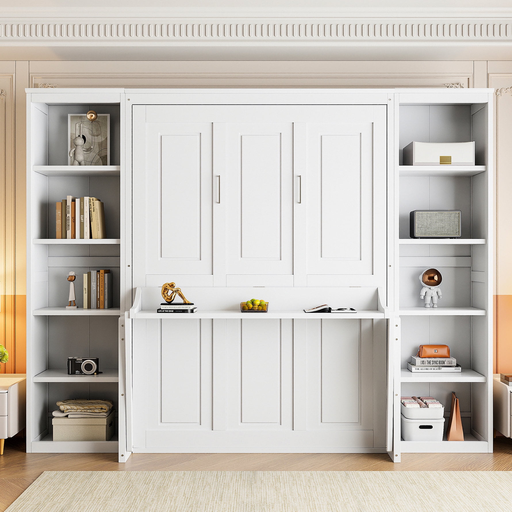 White Full Murphy Bed | Space-saving Solution for Small Spaces | No ...