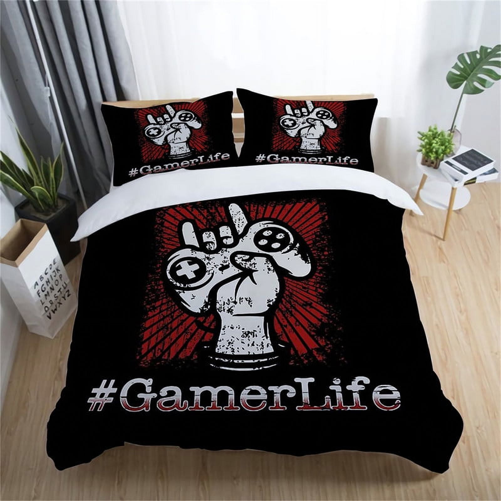 White Game Controller Bedroom Decor Soft Duvet Cover Highend Comforter ...