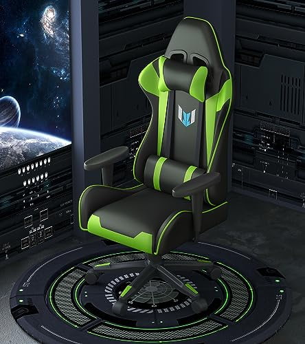 White Gaming Chair, Computer Racing Chair Reclining High Back for Adult ...