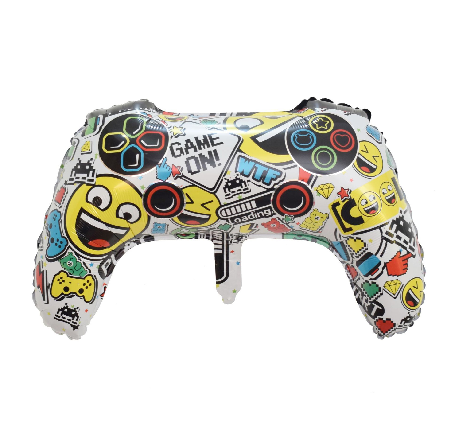 White Gaming Controller Balloon Foil Mylar Controller Shape Party ...