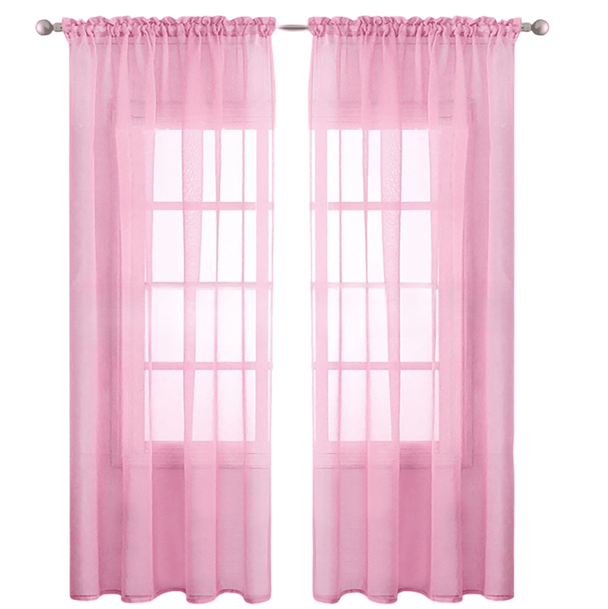 White Gauze Curtain Draping Semi-shading Balcony Thin Window Screen Bay ...