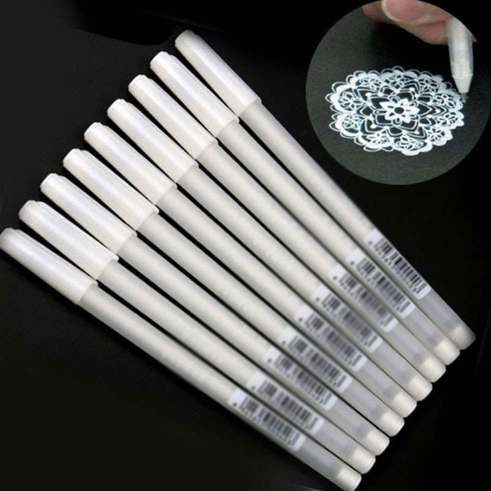 White Gel Ink Pen Artist Archival Fine Tip Sketching Drawing Pen ...