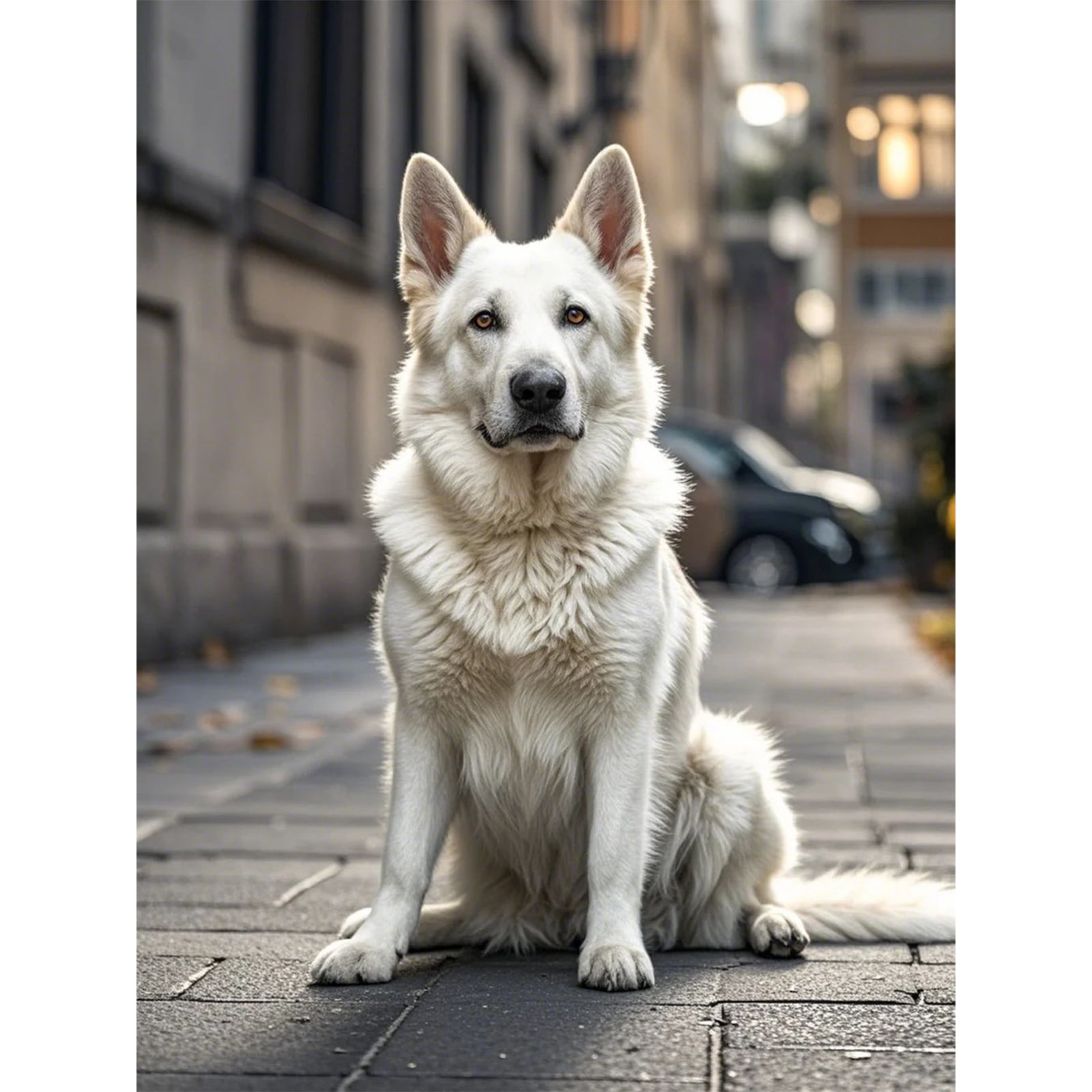 White German Shepherd Diamond Art 5D Diamond Painting DIY Kits Full ...