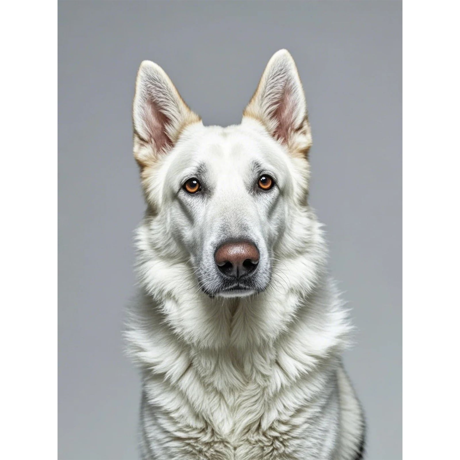 White German Shepherd Diamond Art 5D Diamond Painting DIY Kits Full Round Drill Rhinestones ...