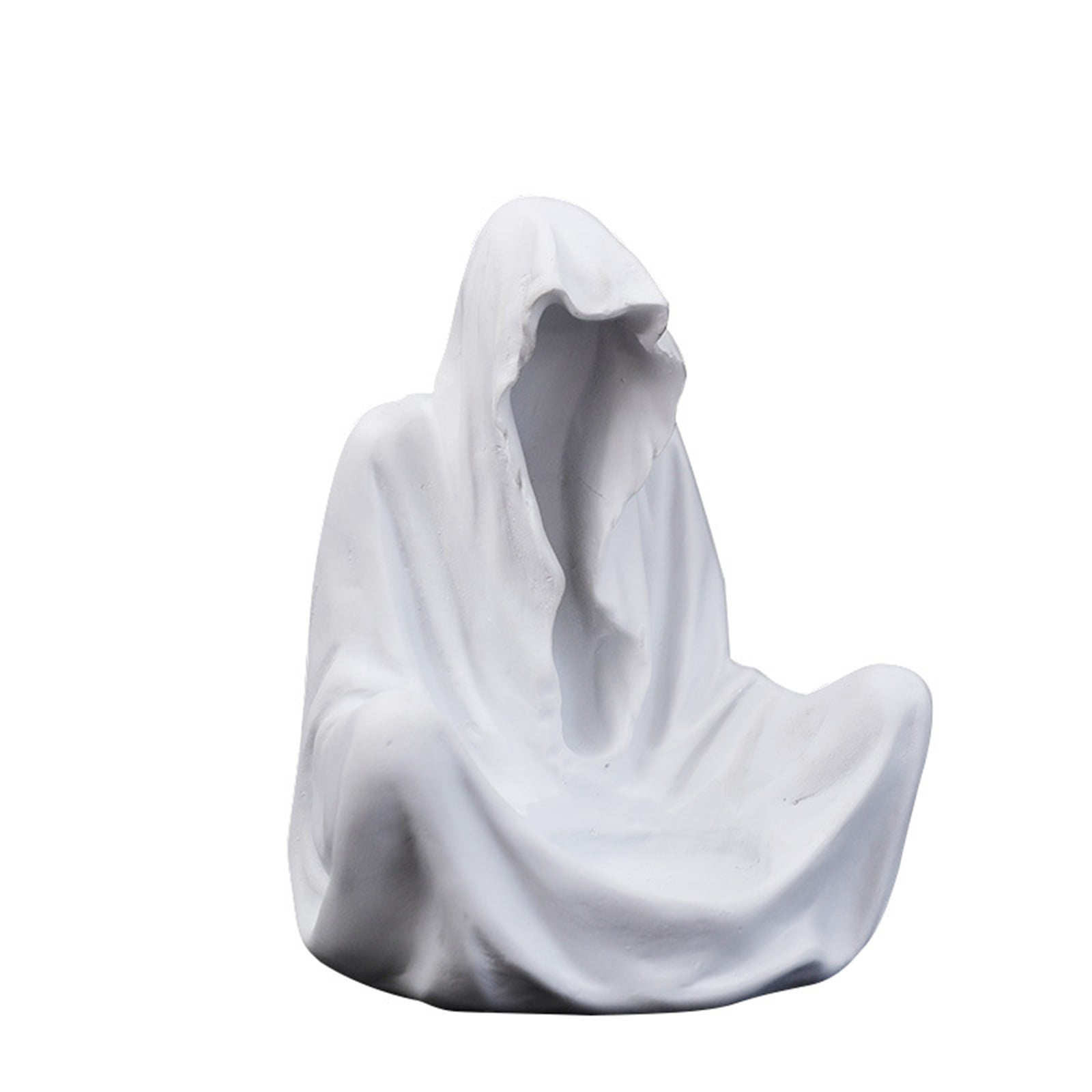 White Ghost Wizard Resin Candle Holder,Creative Halloween Candle Stand ...