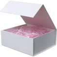 White Gift Box with Lid, 7.8x7x3.1 Inches(Inside size:7.4x6.8x3 inches ...