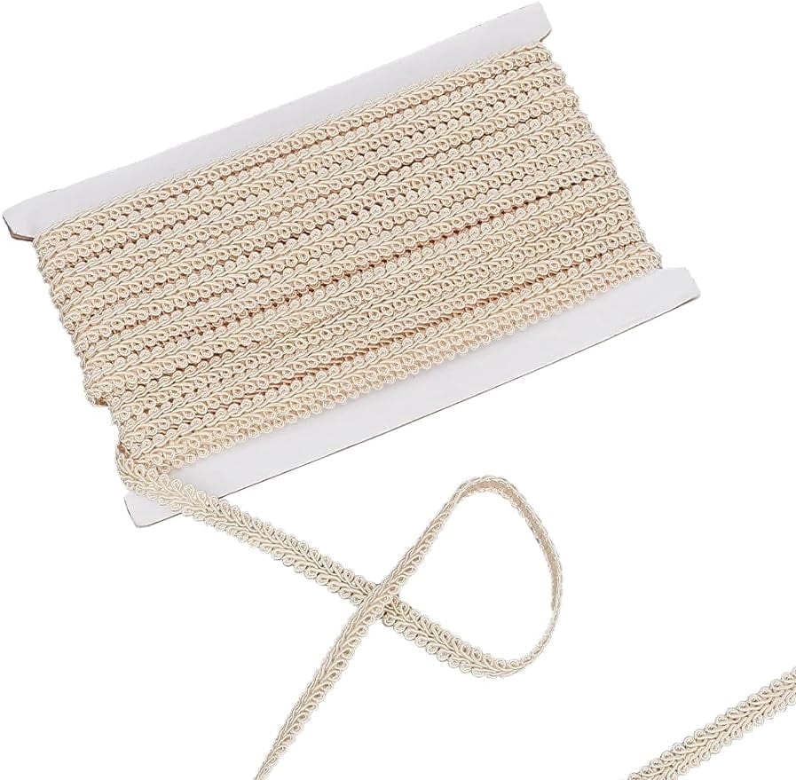 White Gimp Braid Trim Centipede Polyester Ribbon 14Yards×0.3 Inch ...