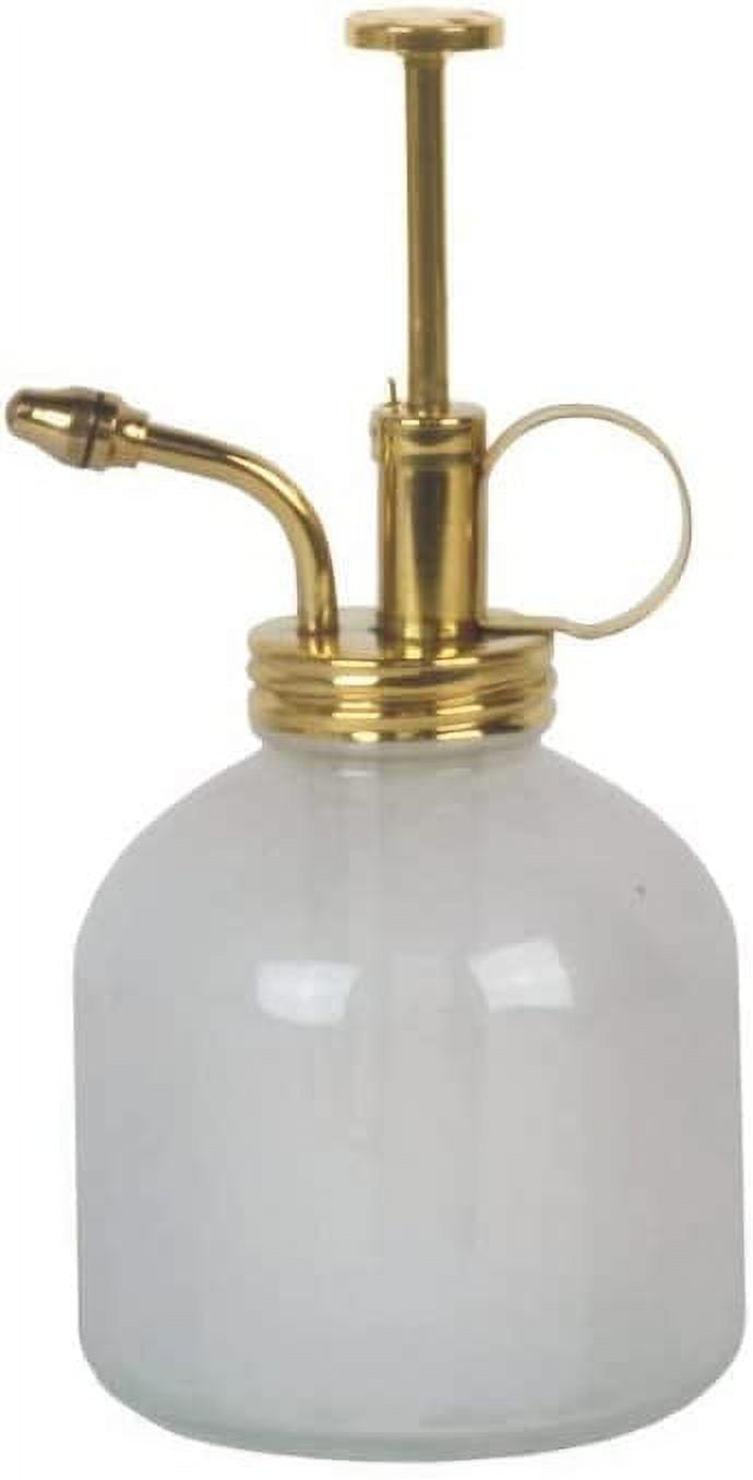 White Glass Brass Plant Mister, Spray Bottles for Indoor Plants, Seed ...