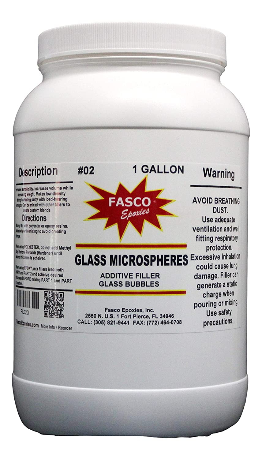 White Glass Microspheres - Filler for Epoxy and Polyester Resin Gallon ...