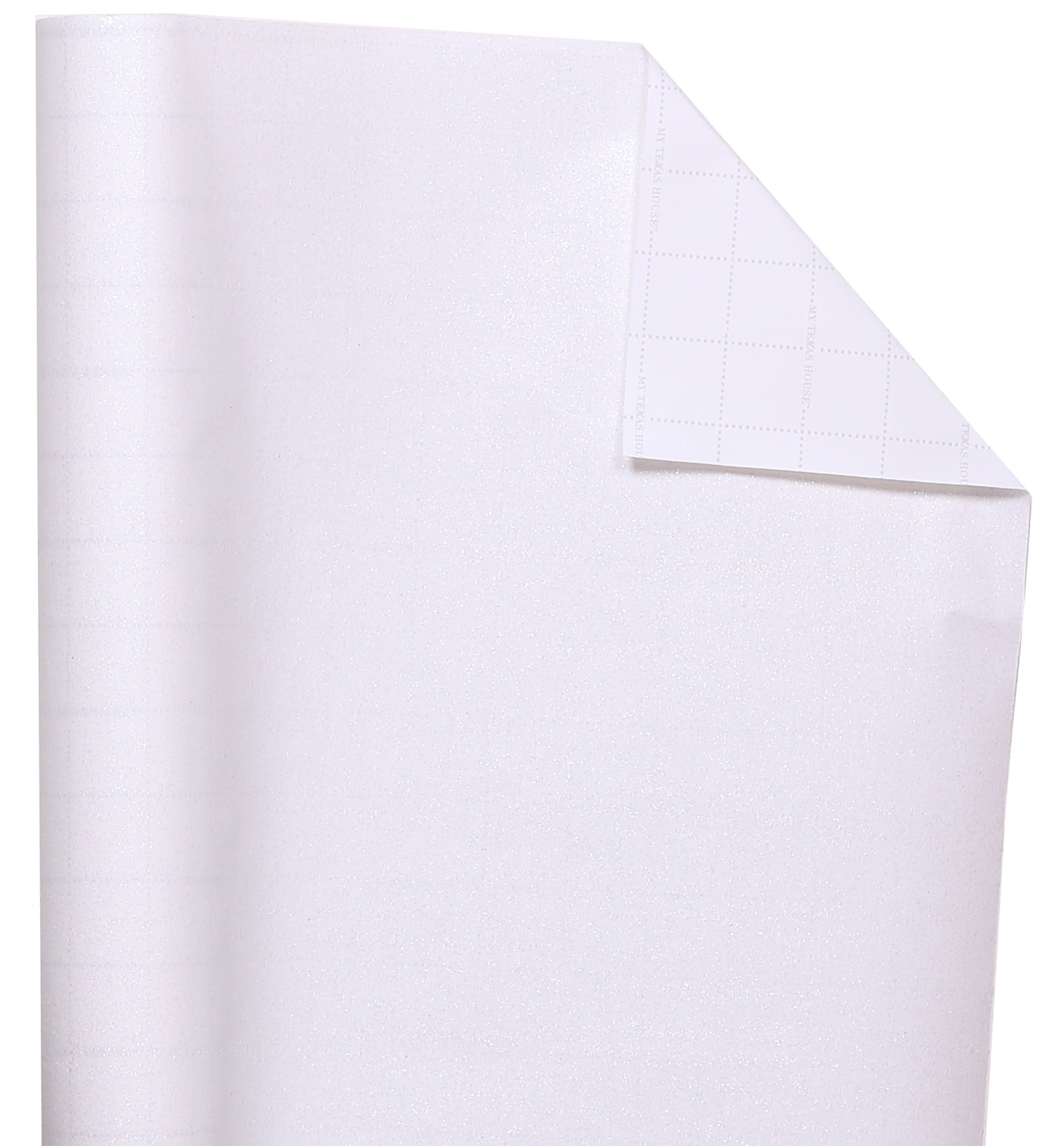 White Glitter Christmas Wrapping Paper, 18 Square feet Roll by My Texas ...