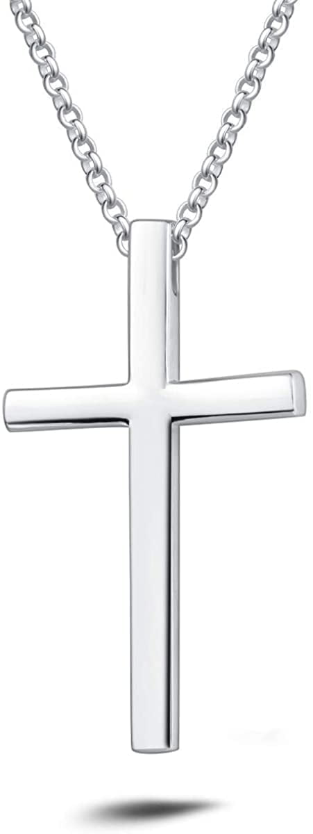 White Gold Plated High Polished Solid Sterling Silver Large Heavy Mens ...