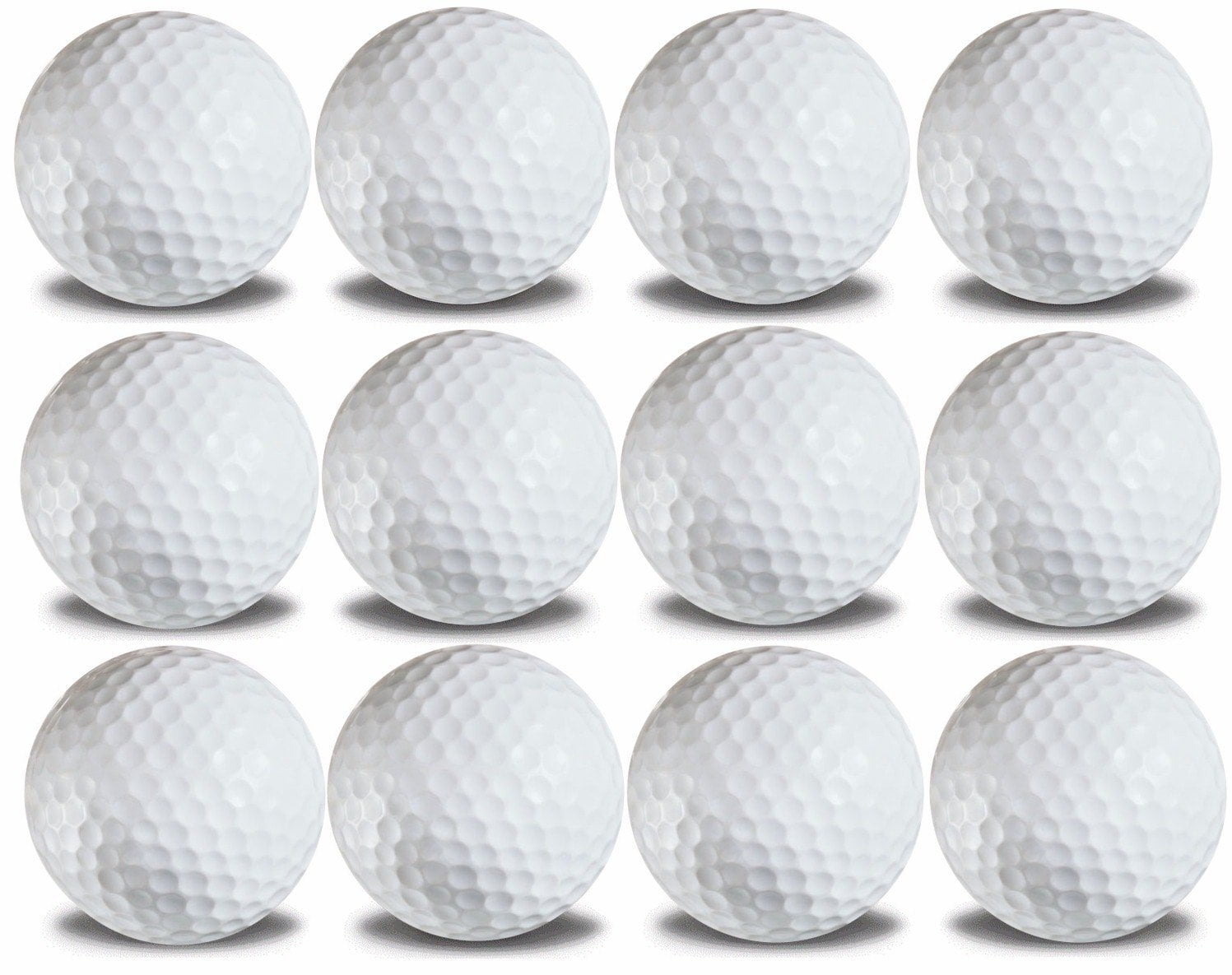 White Golf Balls – 12 Pack – Unbranded, Clean Look by GBM Golf ...