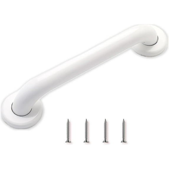 White Grab Bars for Bathtubs and Showers | 48" Long Stainless Steel 304 ...