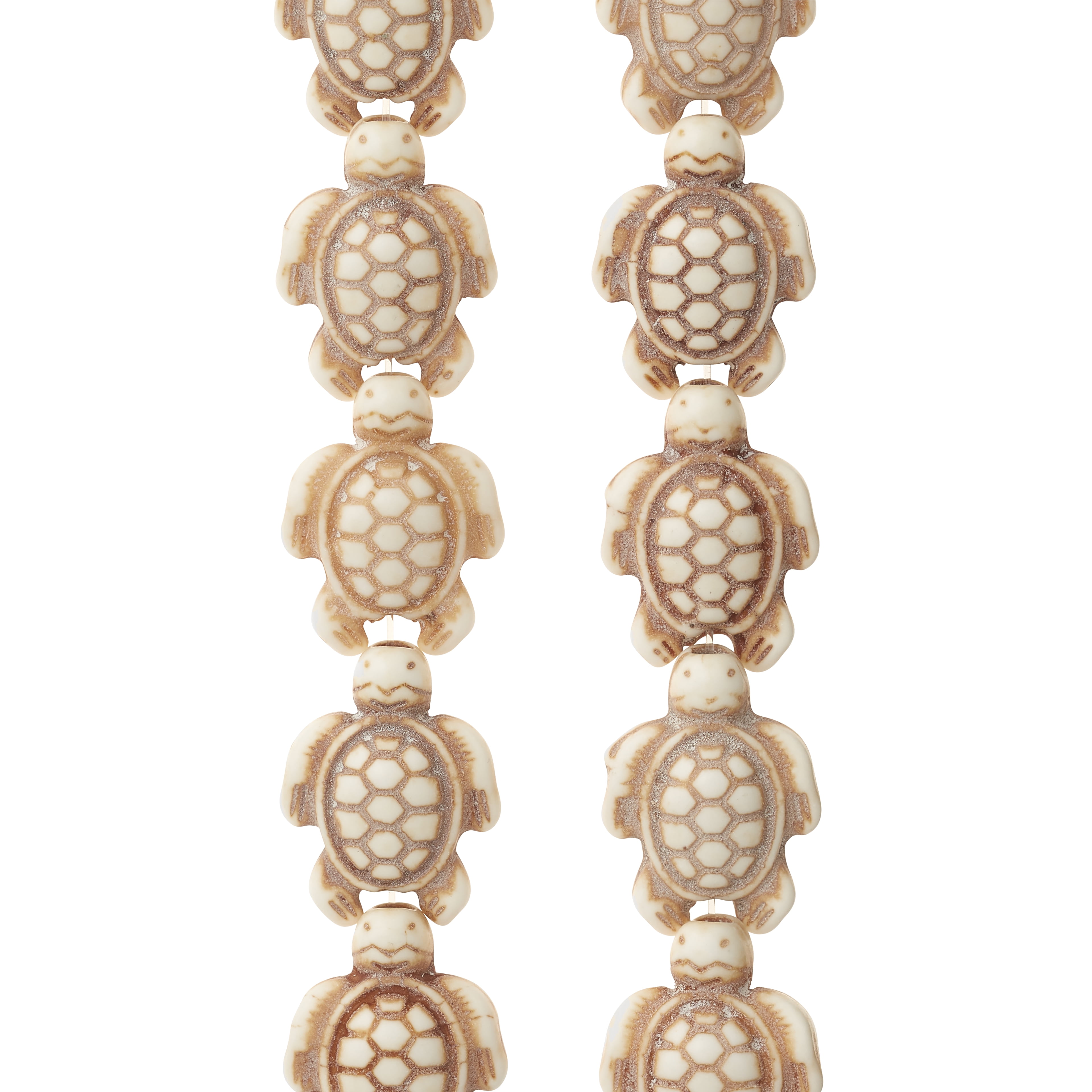 White & Green Reconstituted Stone Tortoise Beads - 18mm by Bead Landing ...