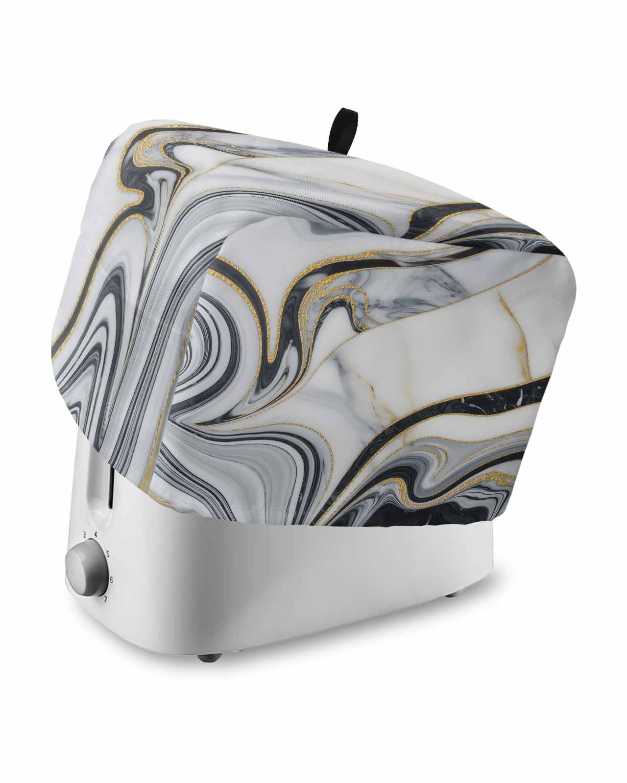 White Grey Marble Toaster Cover 4 Slice, Large Kitchen Appliance Covers ...