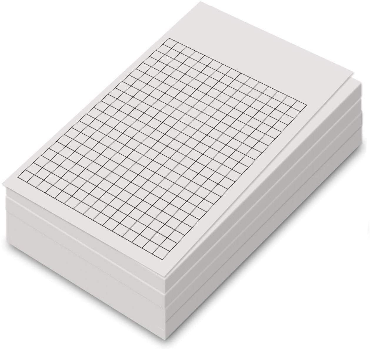 White Grid Vertical Index Cards, 3” X 5” Inches | 100 Sheets Per Pack ...