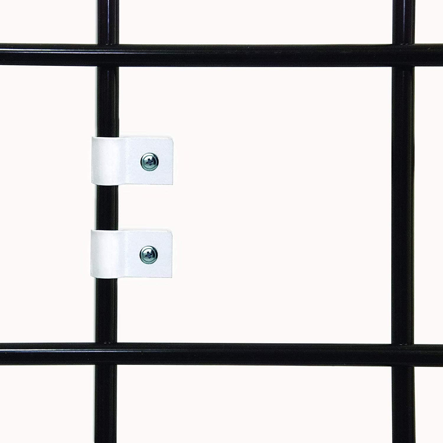White Gridwall Mount Brackets, Economical Grid Panel Flush Mounting ...