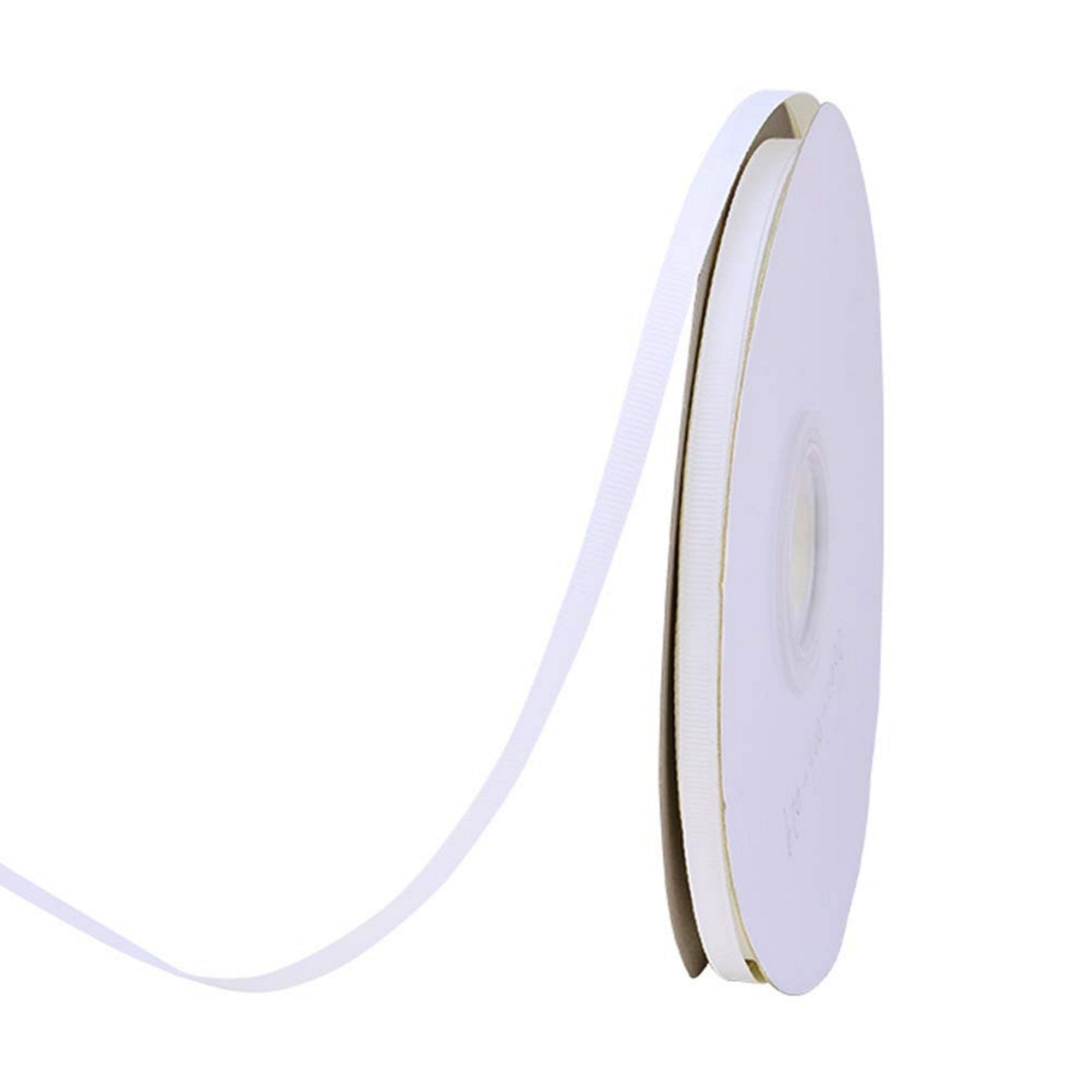White Grosgrain Ribbon - 1/4 Inch Wide - 50 Yard Spool - Walmart.com